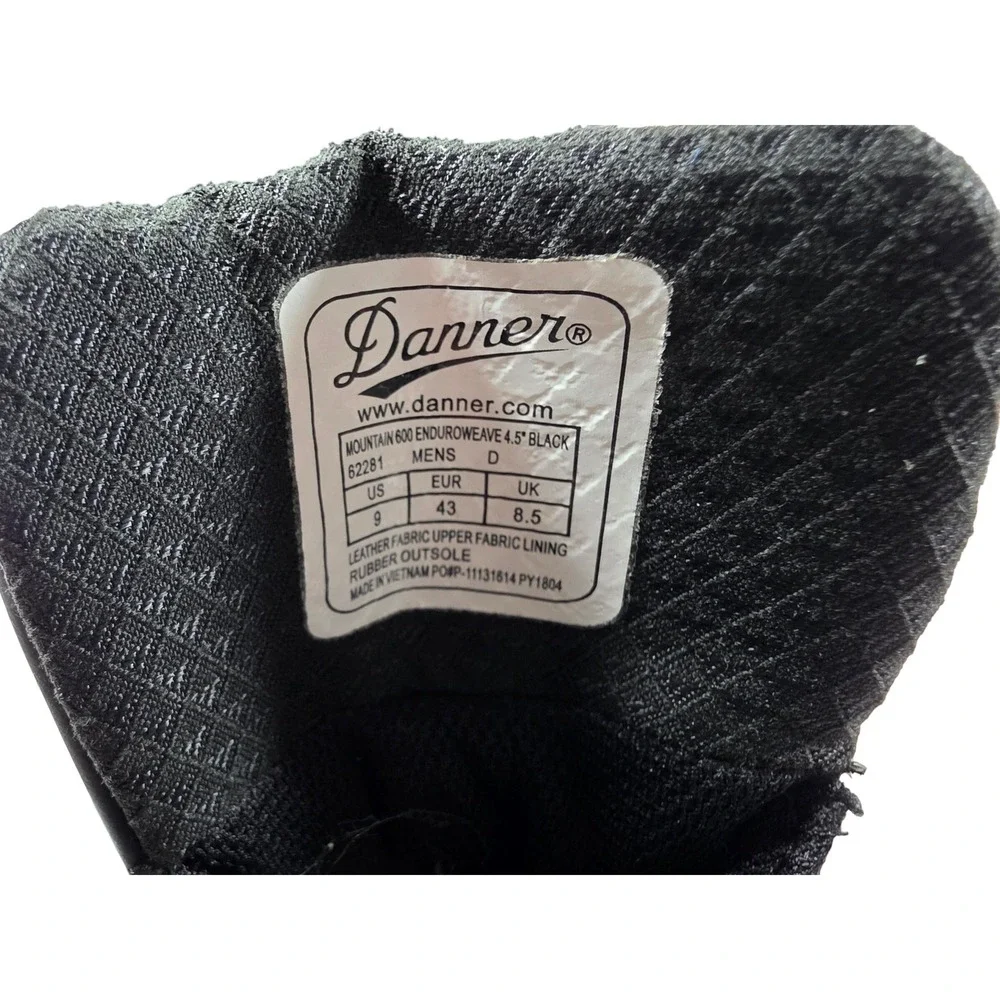 Danner | Shoes | Danner Mountain 60 Enduroweave 45 Black Hiking Boots ...